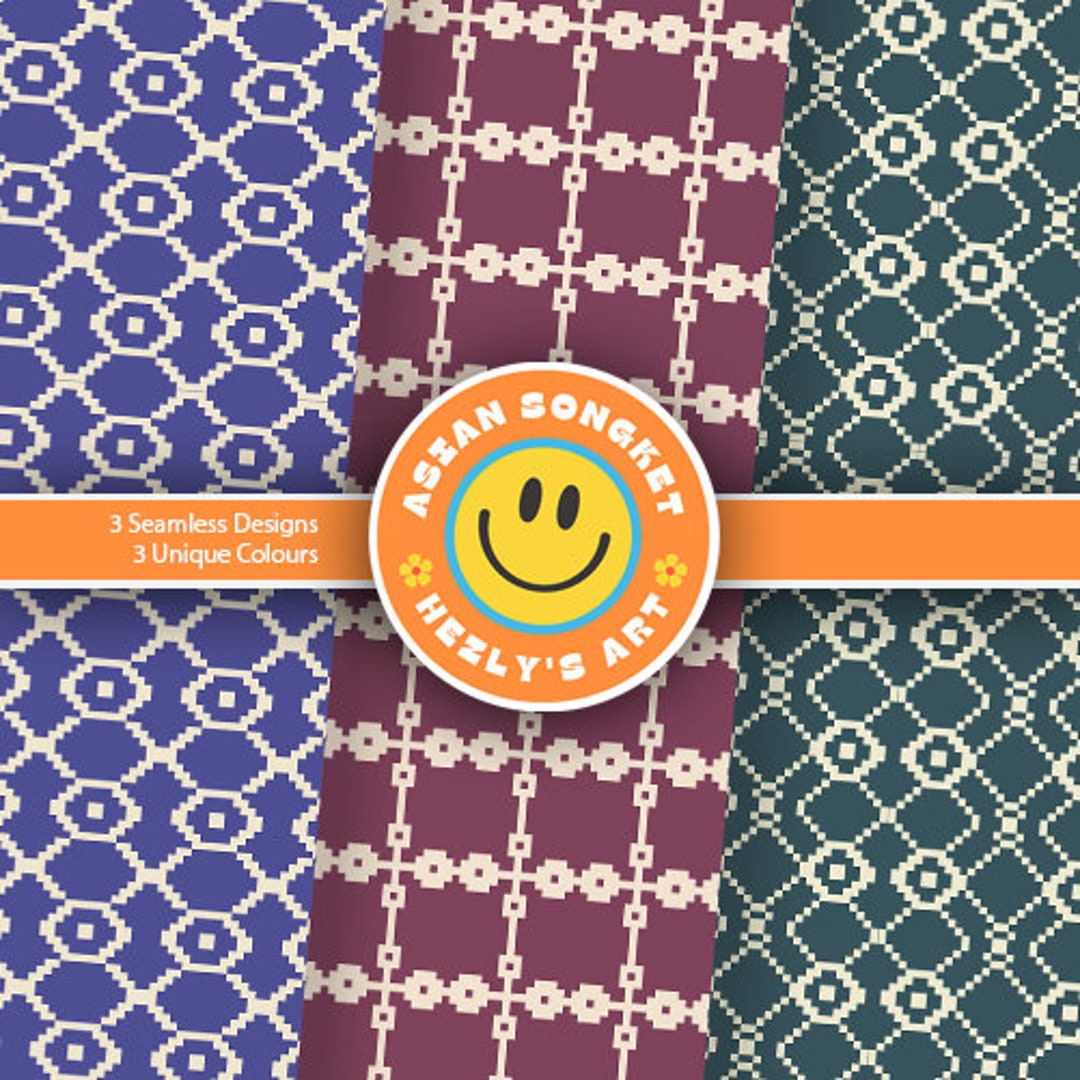 Authentic Malaysian Songket Design With Interweaving Gold - Etsy