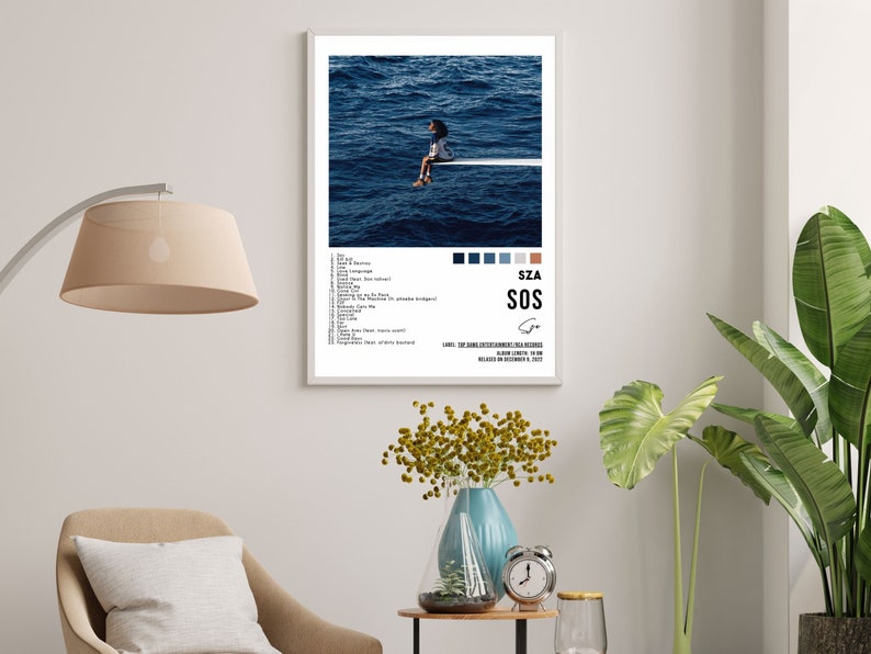 SZA Album Poster, SZA Album, SOS Album Cover Poster, Sza Album Cover ...