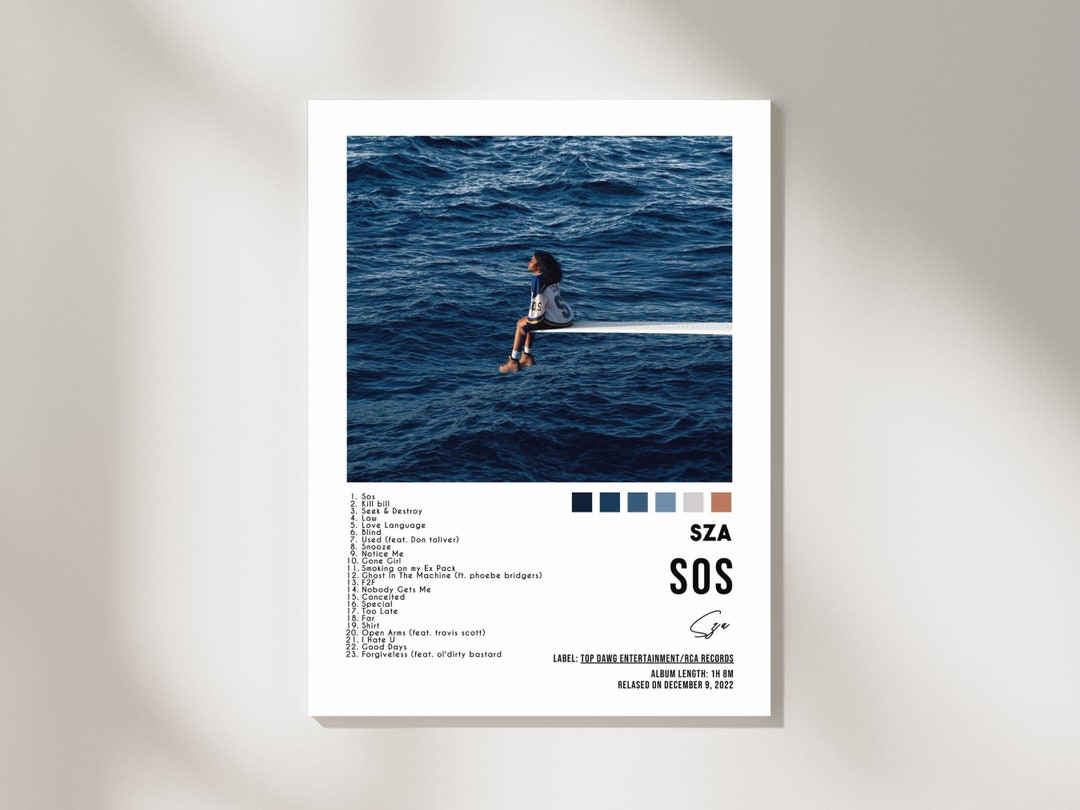 SZA Album Poster, SZA Album, SOS Album Cover Poster, Sza Album Cover ...