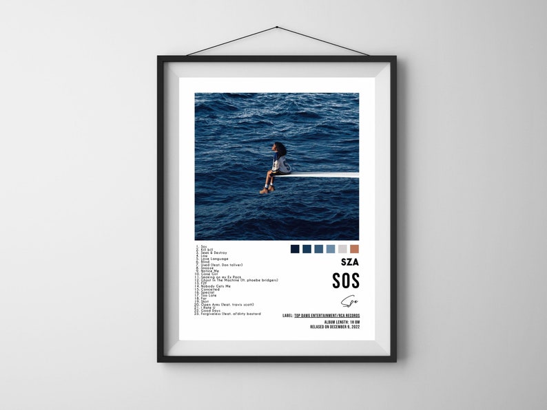 SZA Album Poster, SZA Album, SOS Album Cover Poster, Sza Album Cover ...