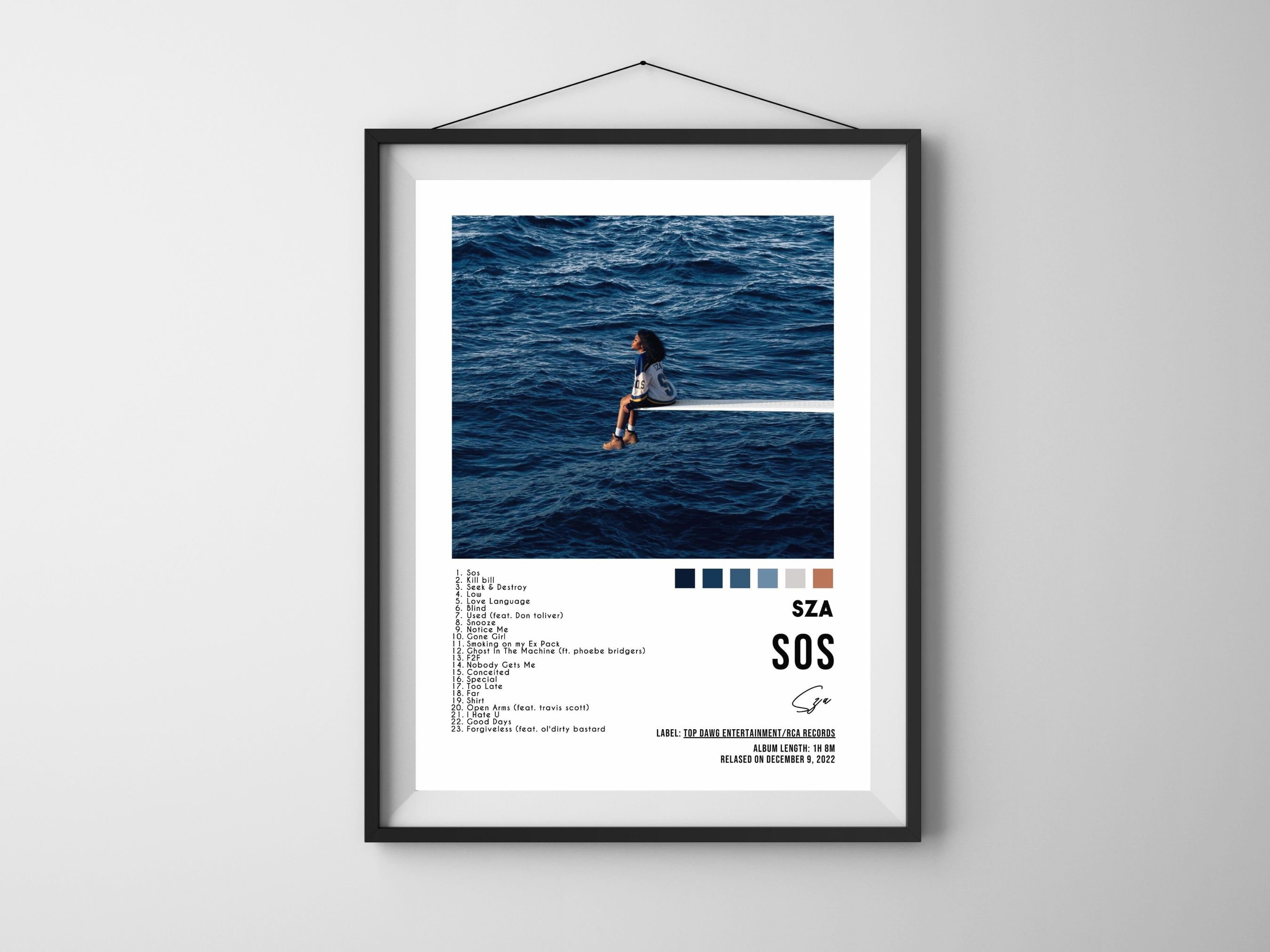 SZA Album Poster, SZA Album, SOS Album Cover Poster, Sza Album Cover ...