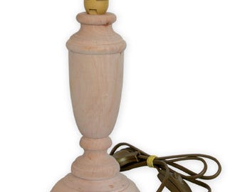 Solid Beech Barley Twist Wooden Lamp Base Natural and Unfinished for ...