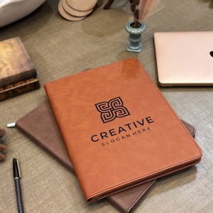 Personalized Leather Portfolio, Refillable Custom Leather Portfolio ...