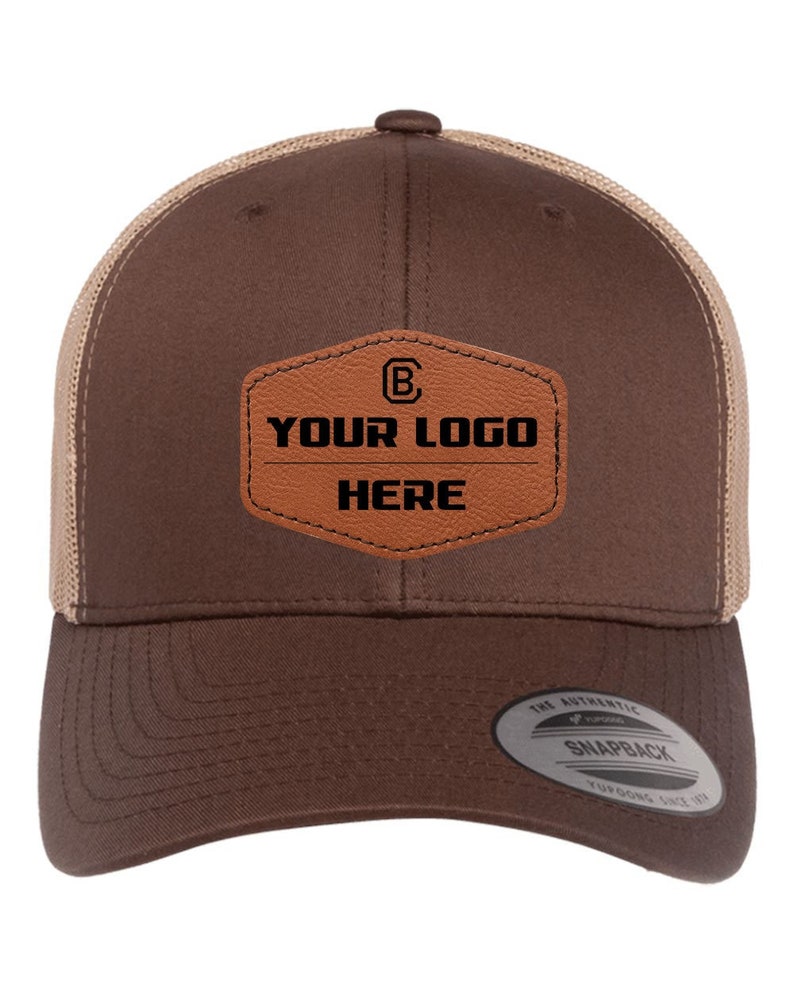 Custom Logo Leather Patch Hat, Personalized Logo Hat, Company Logo Hat ...