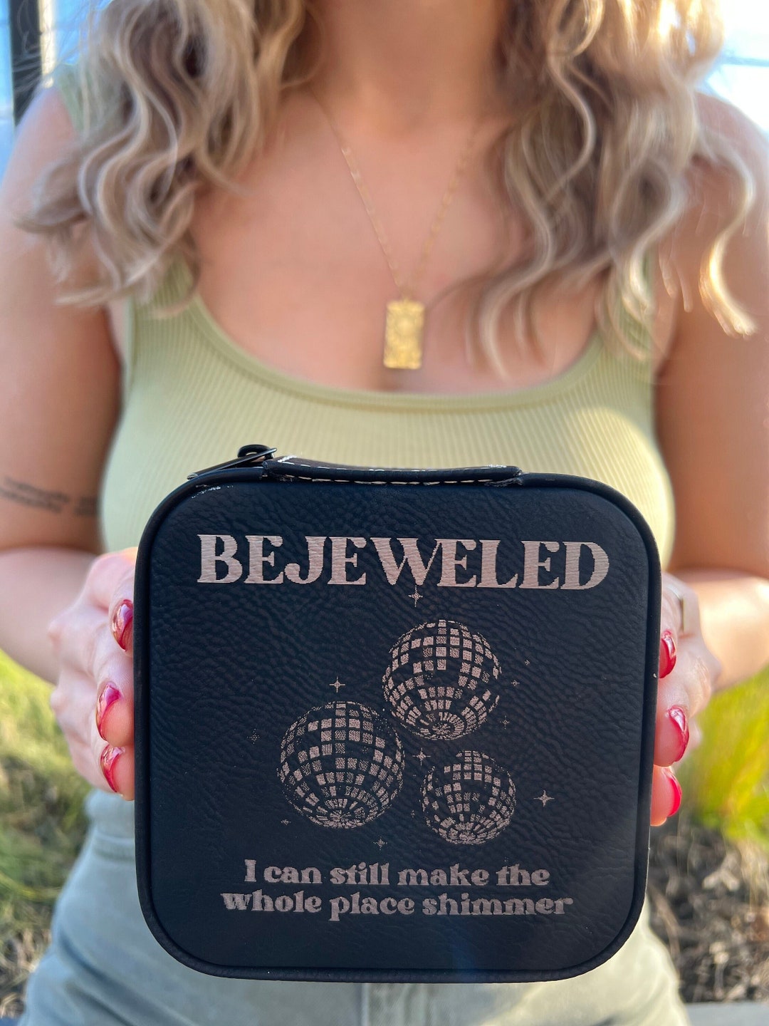 Taylor Swift Jewelry Travel Case, Bejeweled Whole Place Shimmer Jewelry ...