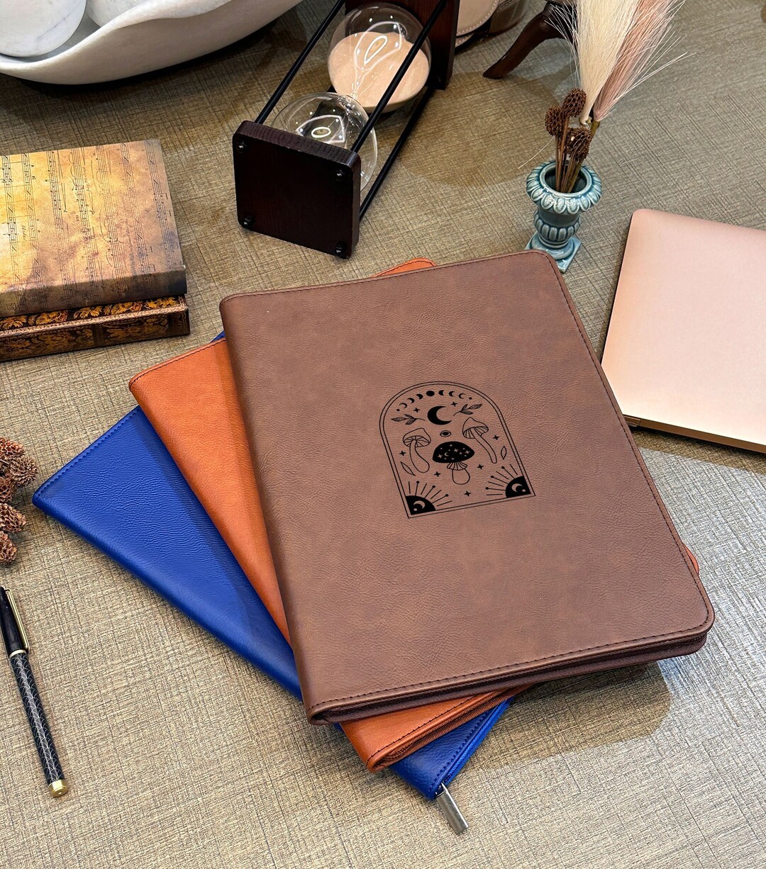 Custom Personalized Leather Portfolio, Vegan Leather Portfolio ...