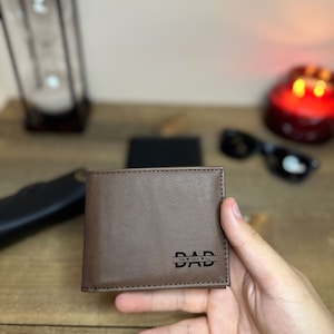 Personalized Dad Leather Wallet With Child Names, Father's Day Gift ...