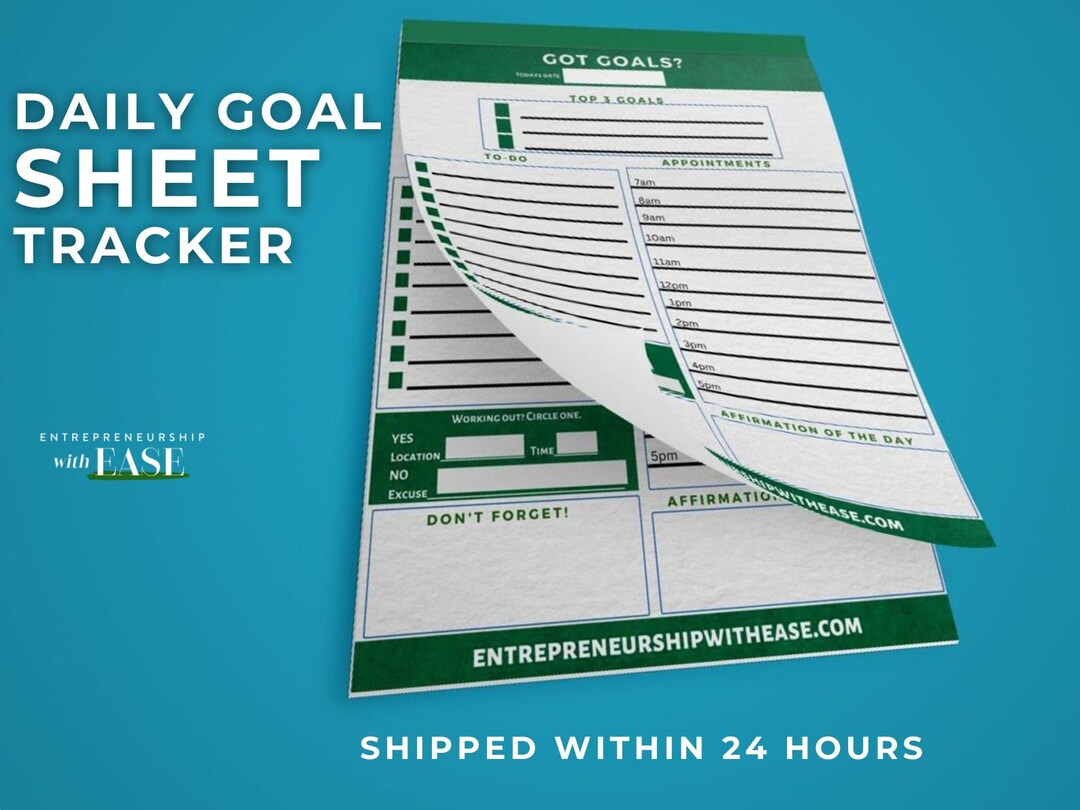 Daily Digital Goal Tracker - Crush Your Goals and Master Your Day - Etsy
