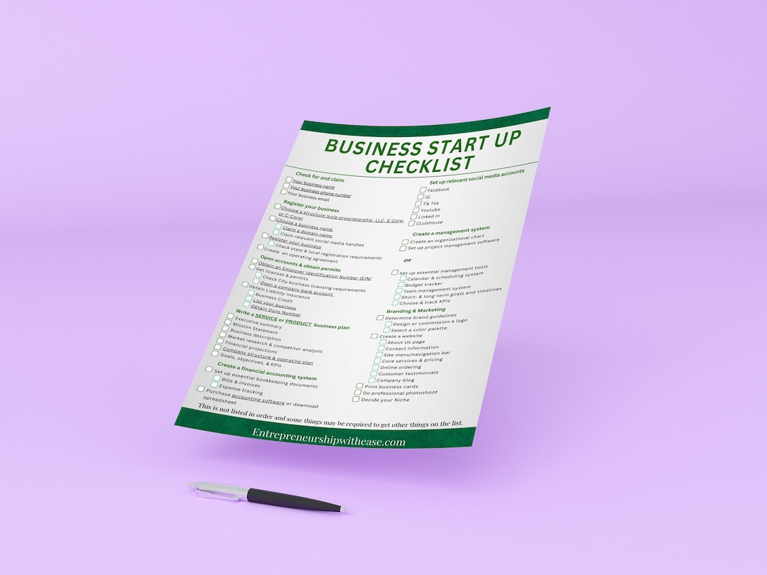 Business-launch Checklist - Etsy