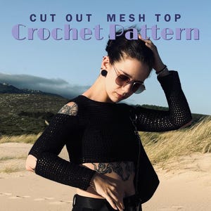 Cut Out Mesh Top Crochet PDF Pattern - Etsy