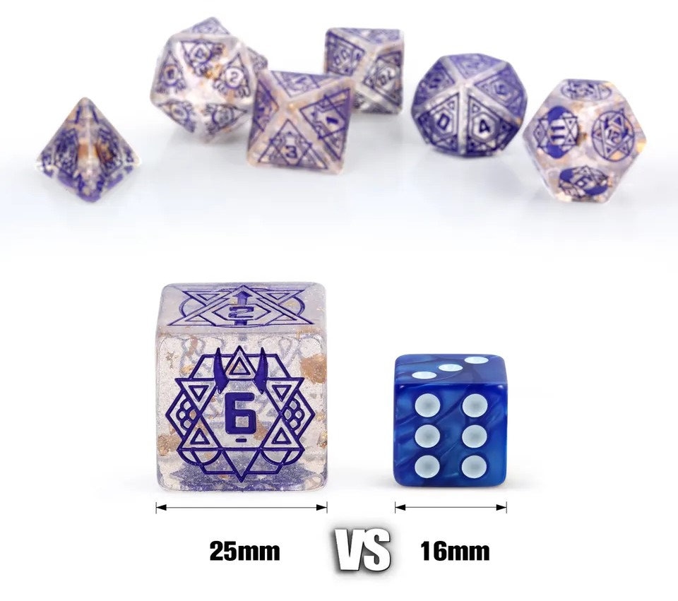 Alien RPG Dice Set of 7 Big Epoxy Resin Dice - Etsy