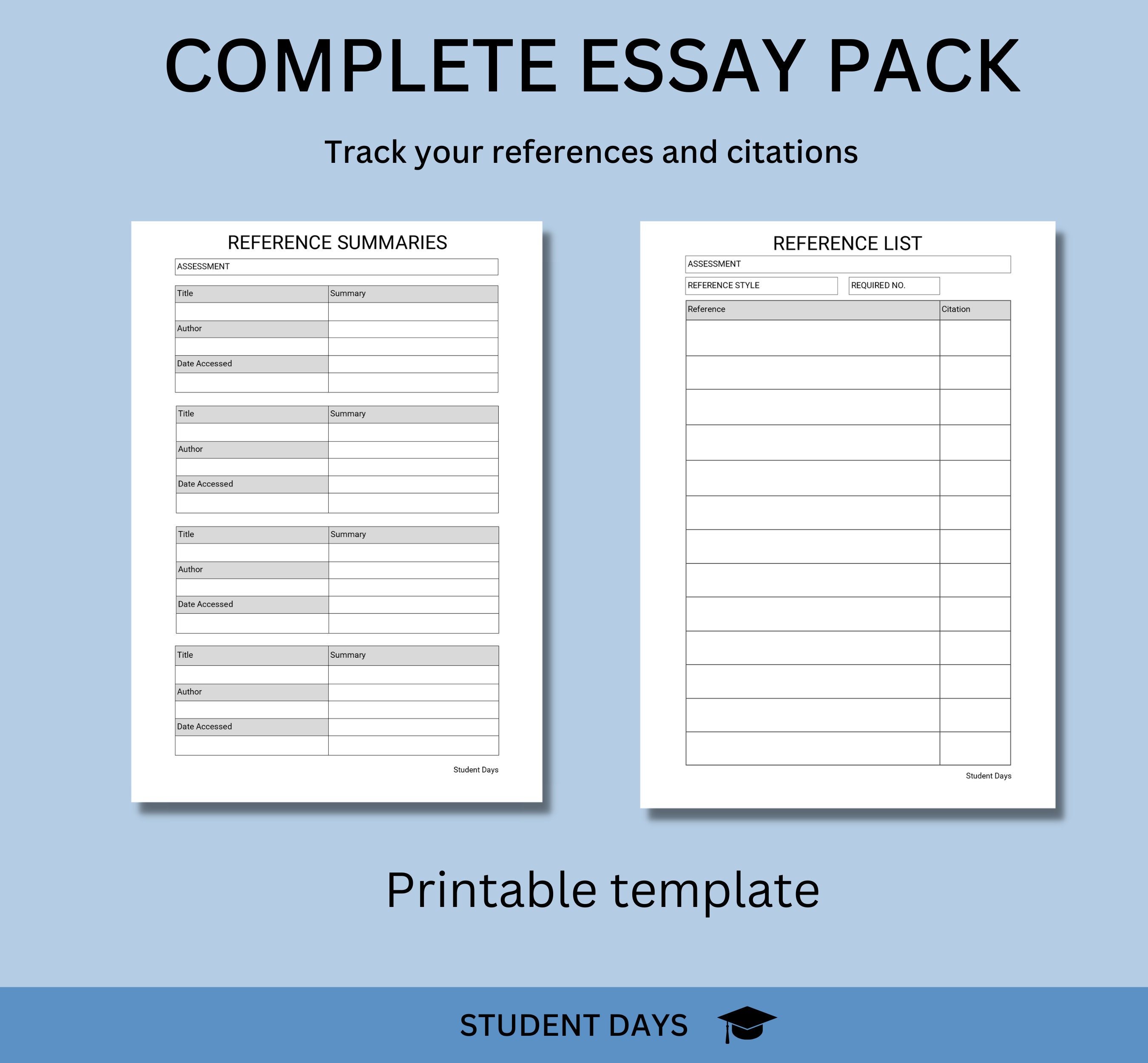 Essay Planner and Guide, Student Essay Pack, Essay Writing Planner ...