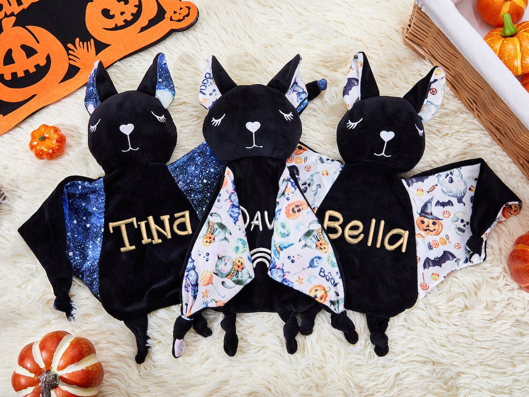 Kids Plush Bat Blankets,embroidered Baby Bat Comforter,custom Plush Bat ...
