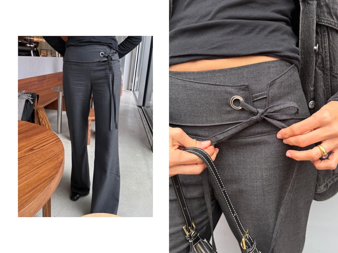Niki Pants, Eyelet Detail, Grommet Waistband PDF Sewing Pattern, Low ...
