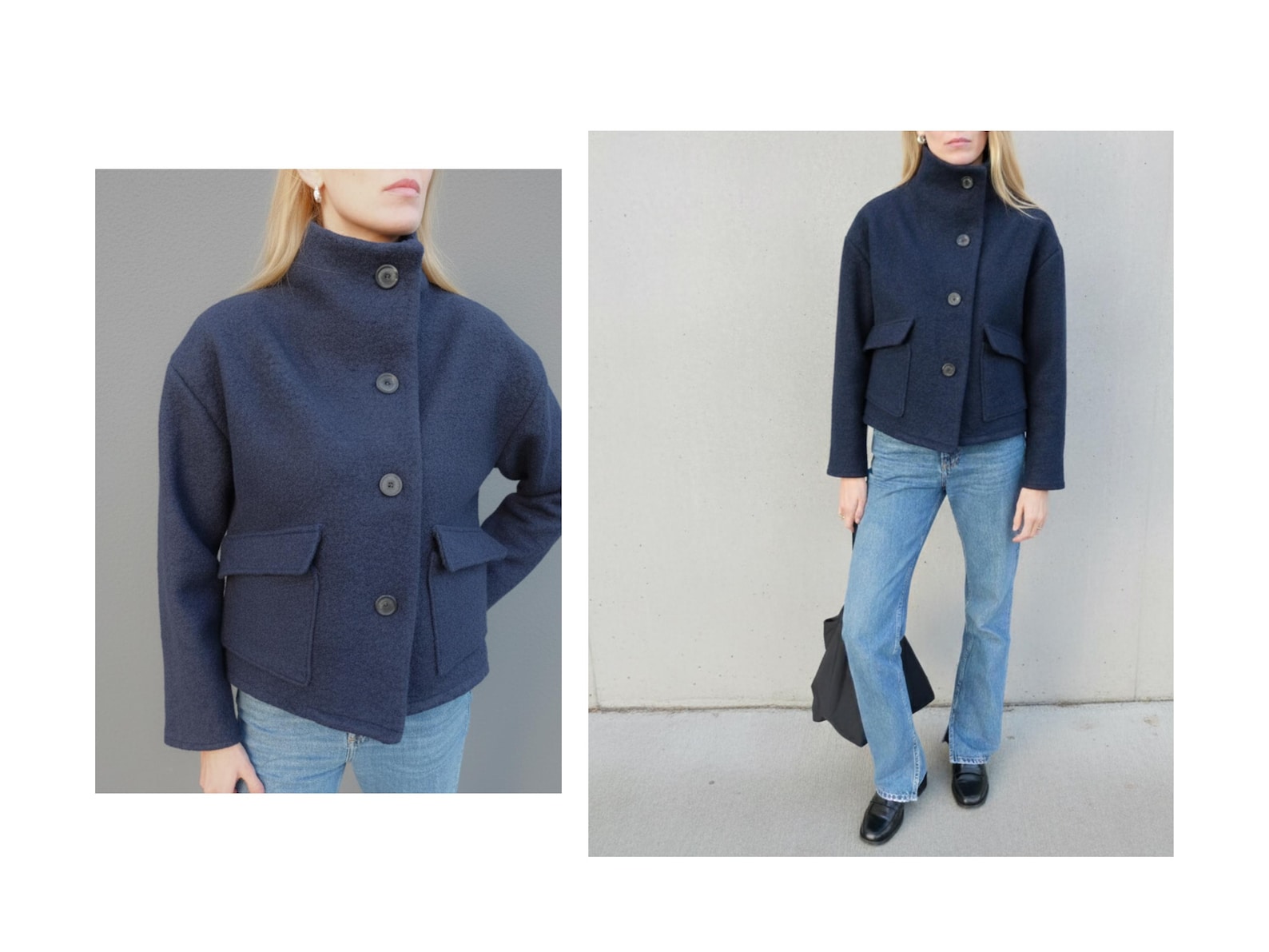 Sewing Pattern Funnel Neck, PDF Pattern | Video Tutorial |high Collar ...
