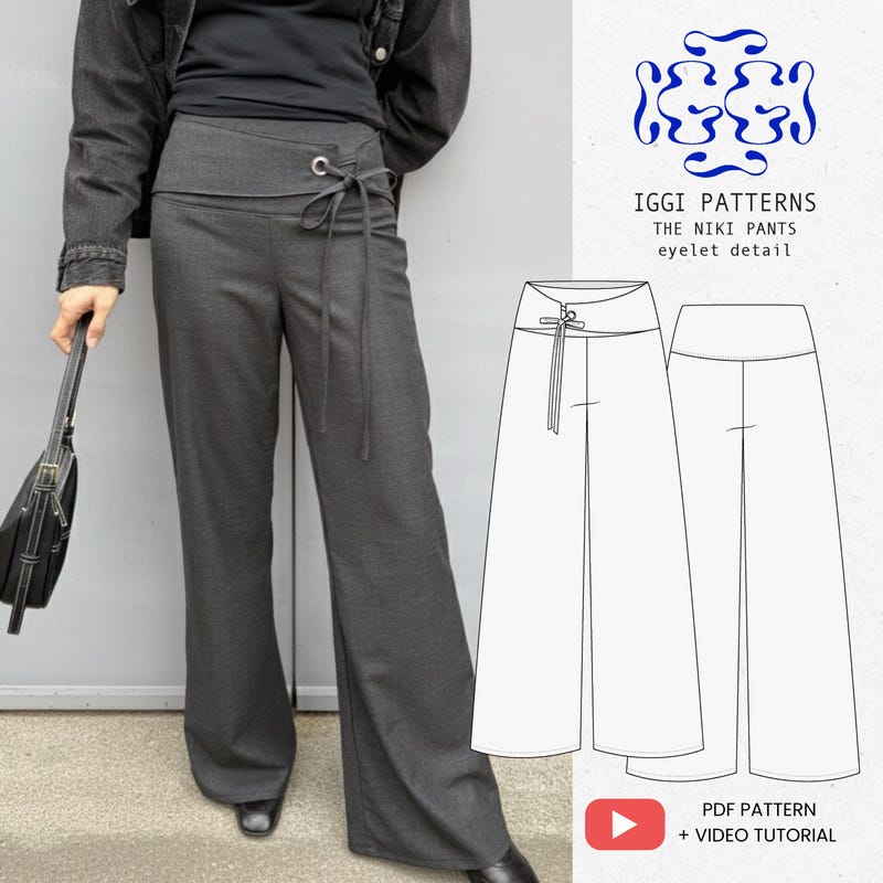 Pants Pattern Low Waisted - Etsy