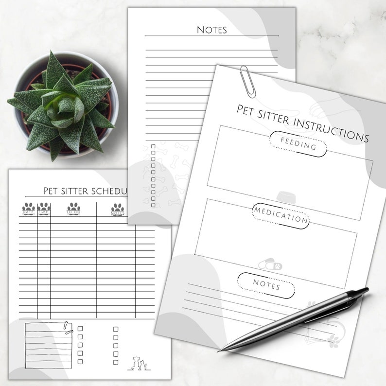 Printable Pet Planner Bundle,dog Cat Pet Care Journal,pet Organizer ...