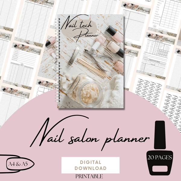 Nail Tech Planner - Etsy