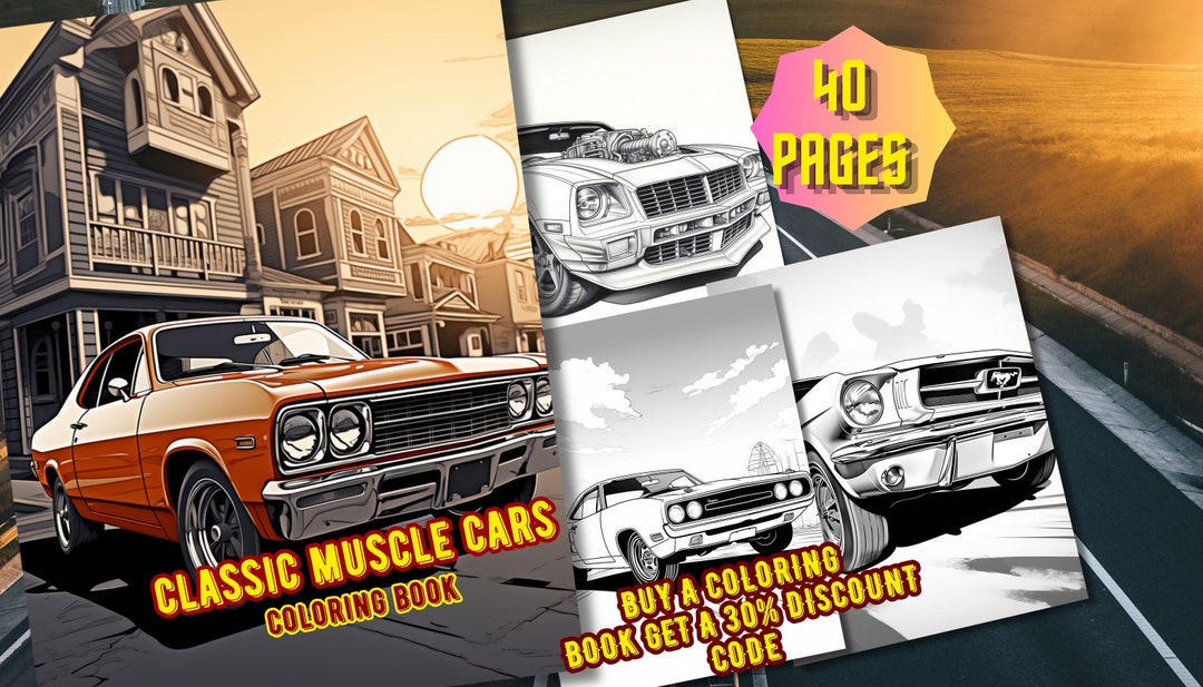 Classic Muscle Cars: Intricate Muscle Car Designs | Instant Download ...
