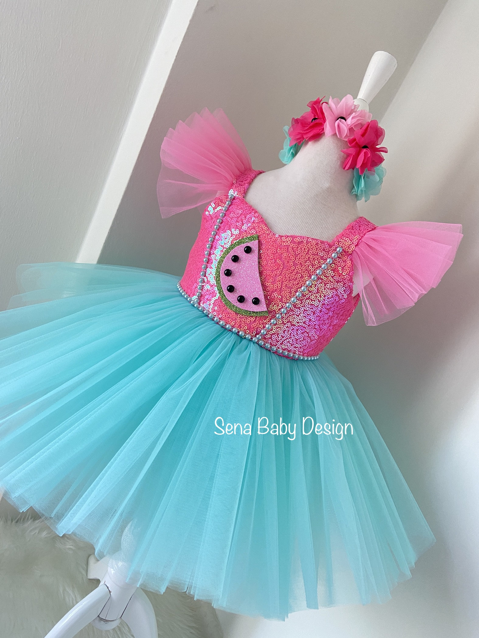 Watermelon Dress, Melon Girl Birthday, Melon Dress, Watermelon Baby ...