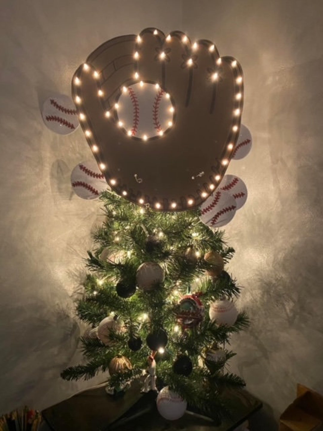 Lighted Baseball Tree Topper - Etsy