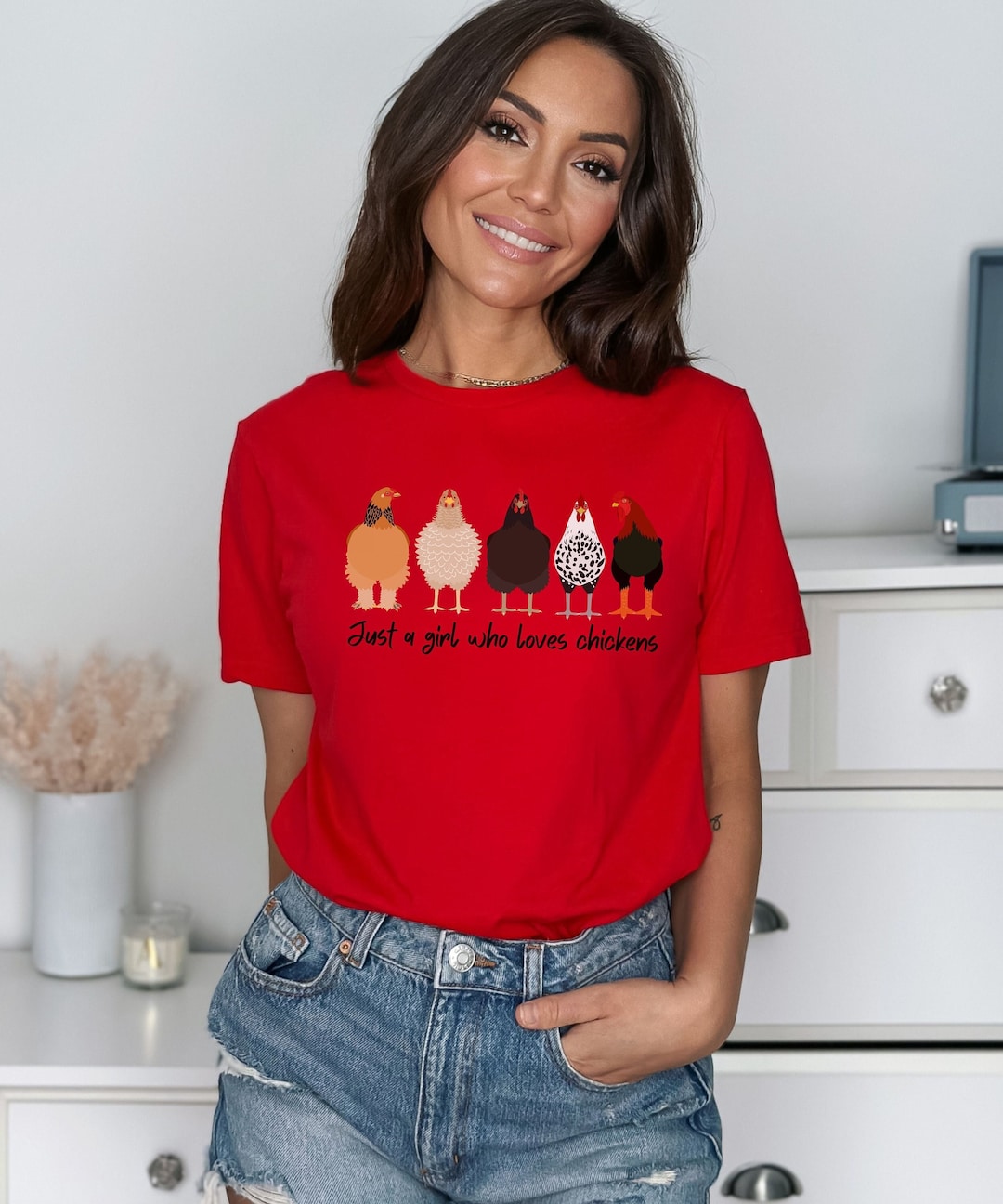 Just a Girl Who Loves Chickens Sweatshirt, Chicken Sweats, Gift for ...