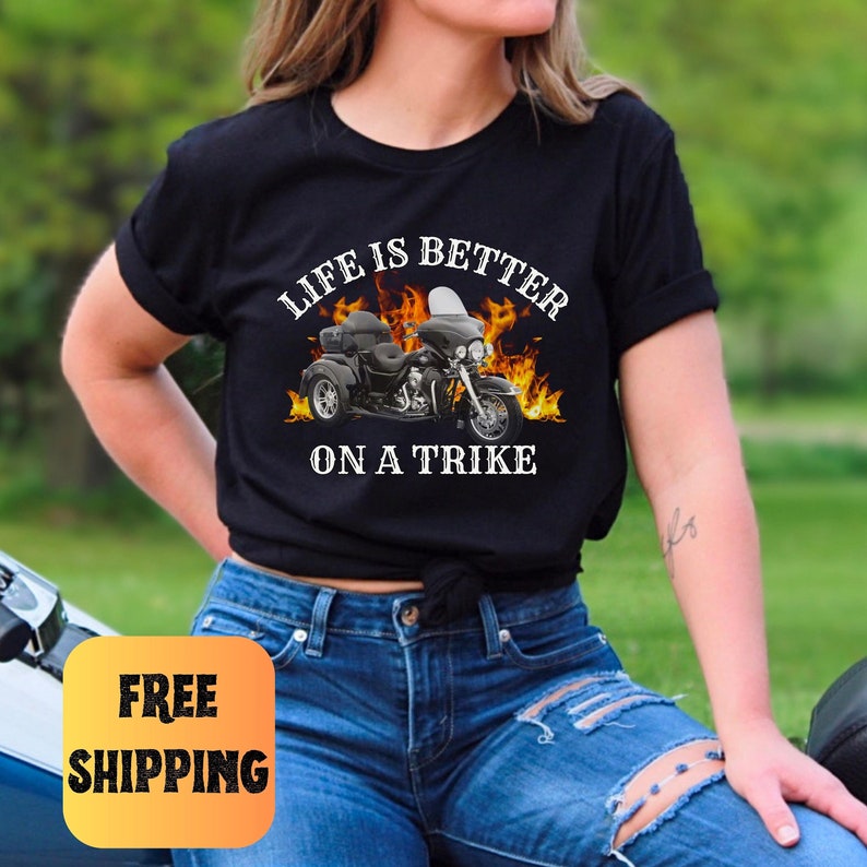 Life is Better on A Trike T-shirt: Flames Trike Rider Tee - Etsy