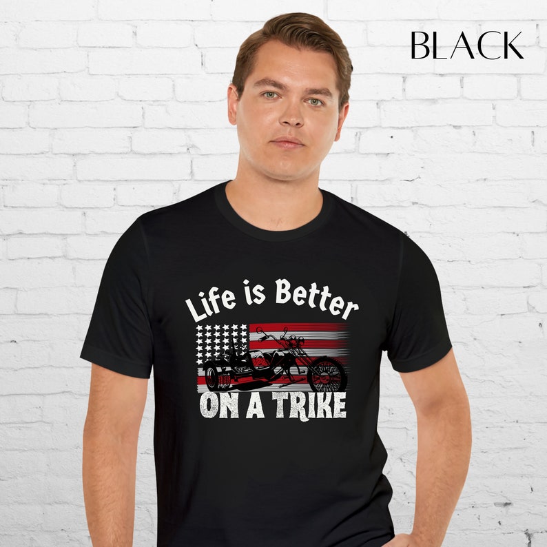 Life is Better on A Trike T-shirt, Trike Motorcycle Rider Shirt, Unique ...