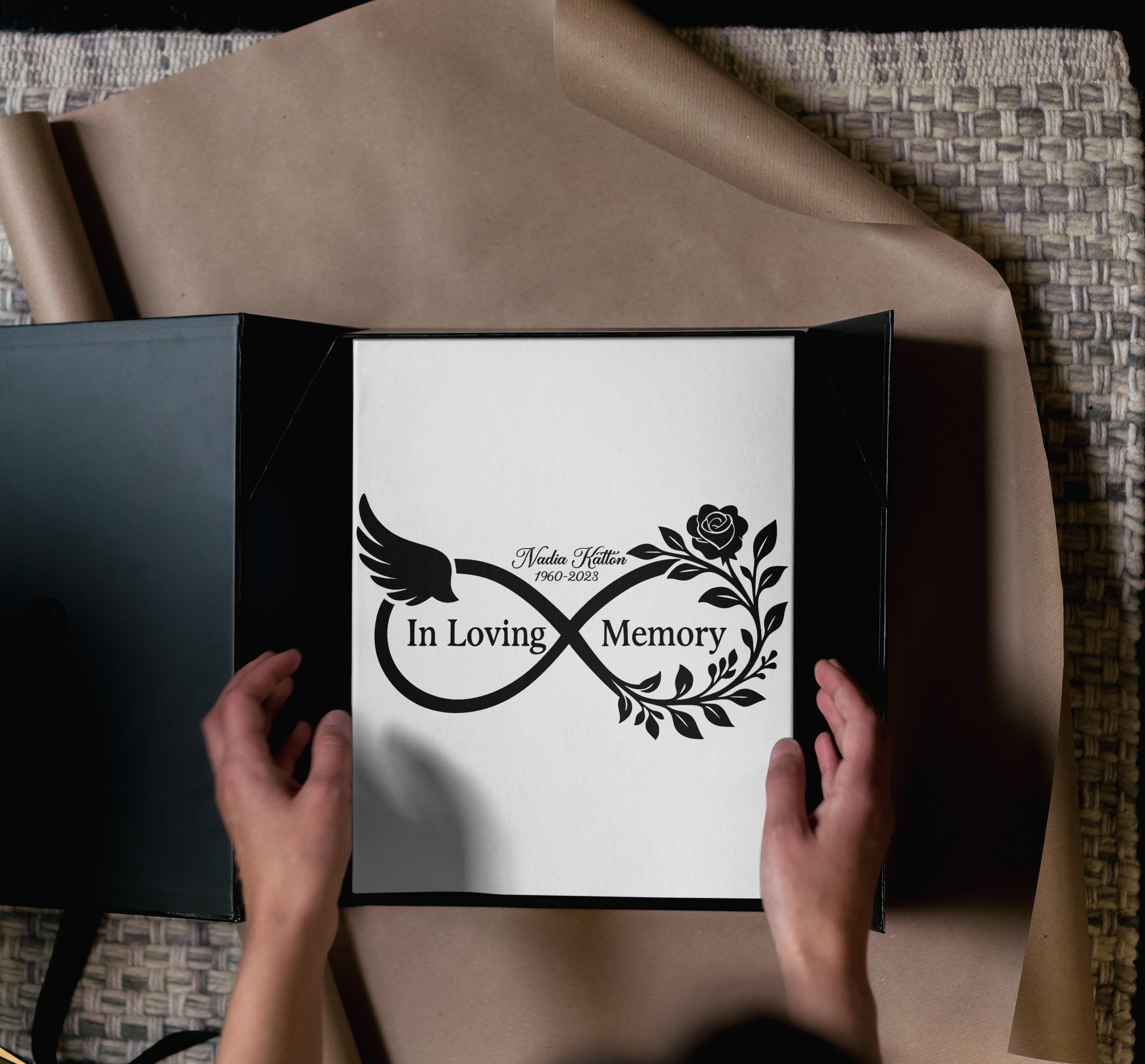 In Loving Memory Infinity Symbol Memorial SVG, Angel Wings, Rose ...