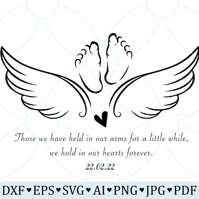 In Loving Memory Baby Svg - Etsy
