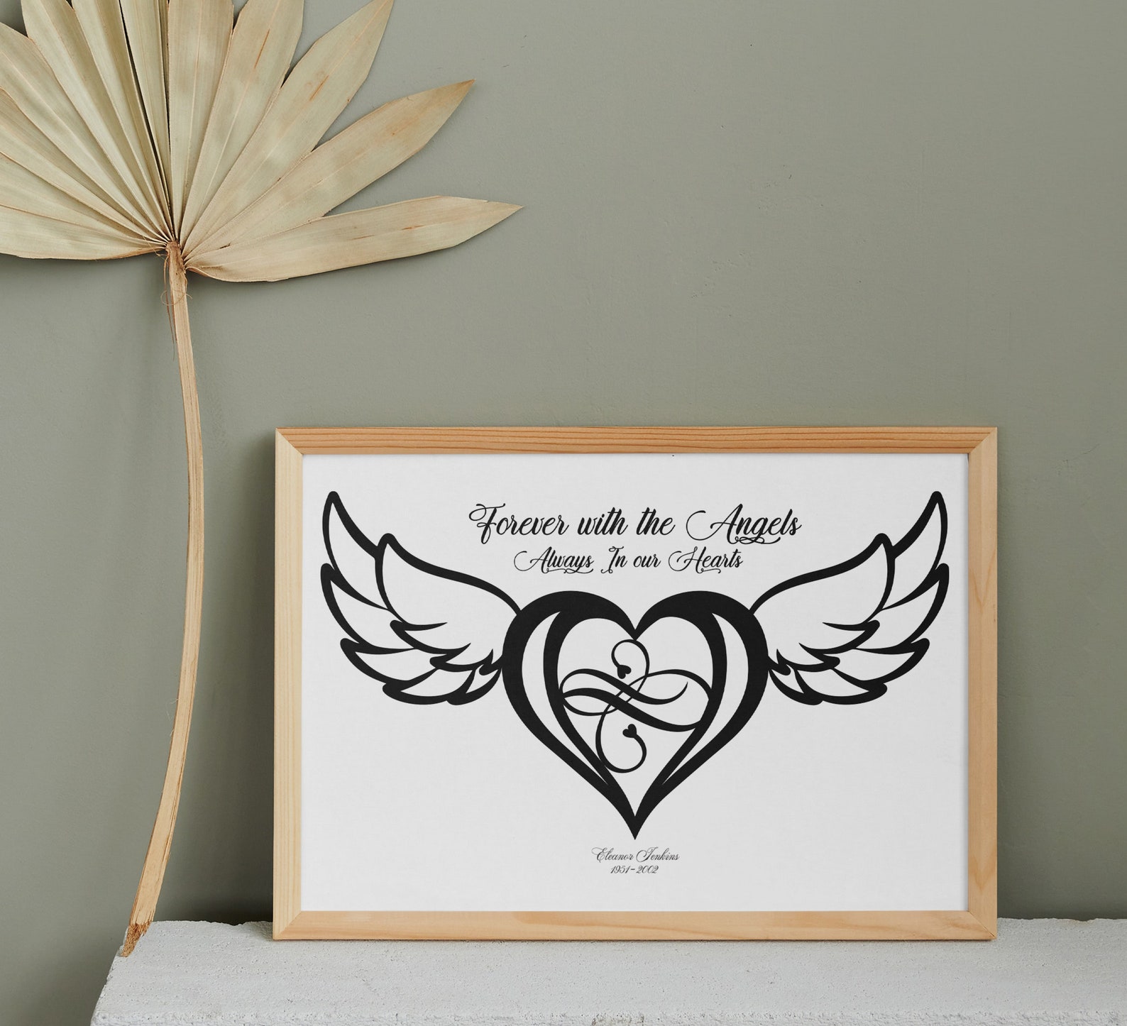 Forever in Our Hearts Memorial Svg, in Loving Memory SVG, Heart With ...