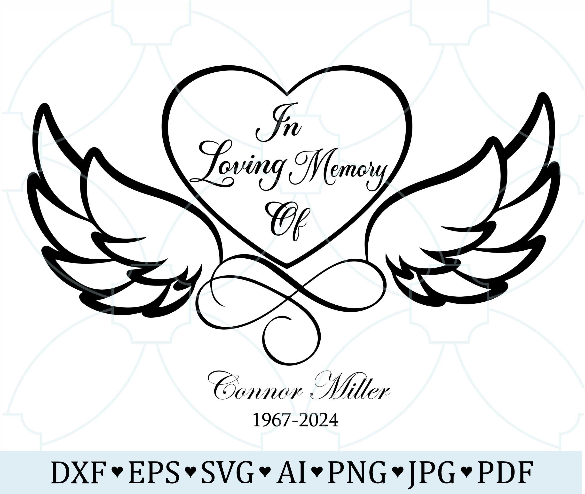 In Loving Memory of Svg, Lovely Memorial, in Memory Svg Png, Heart ...