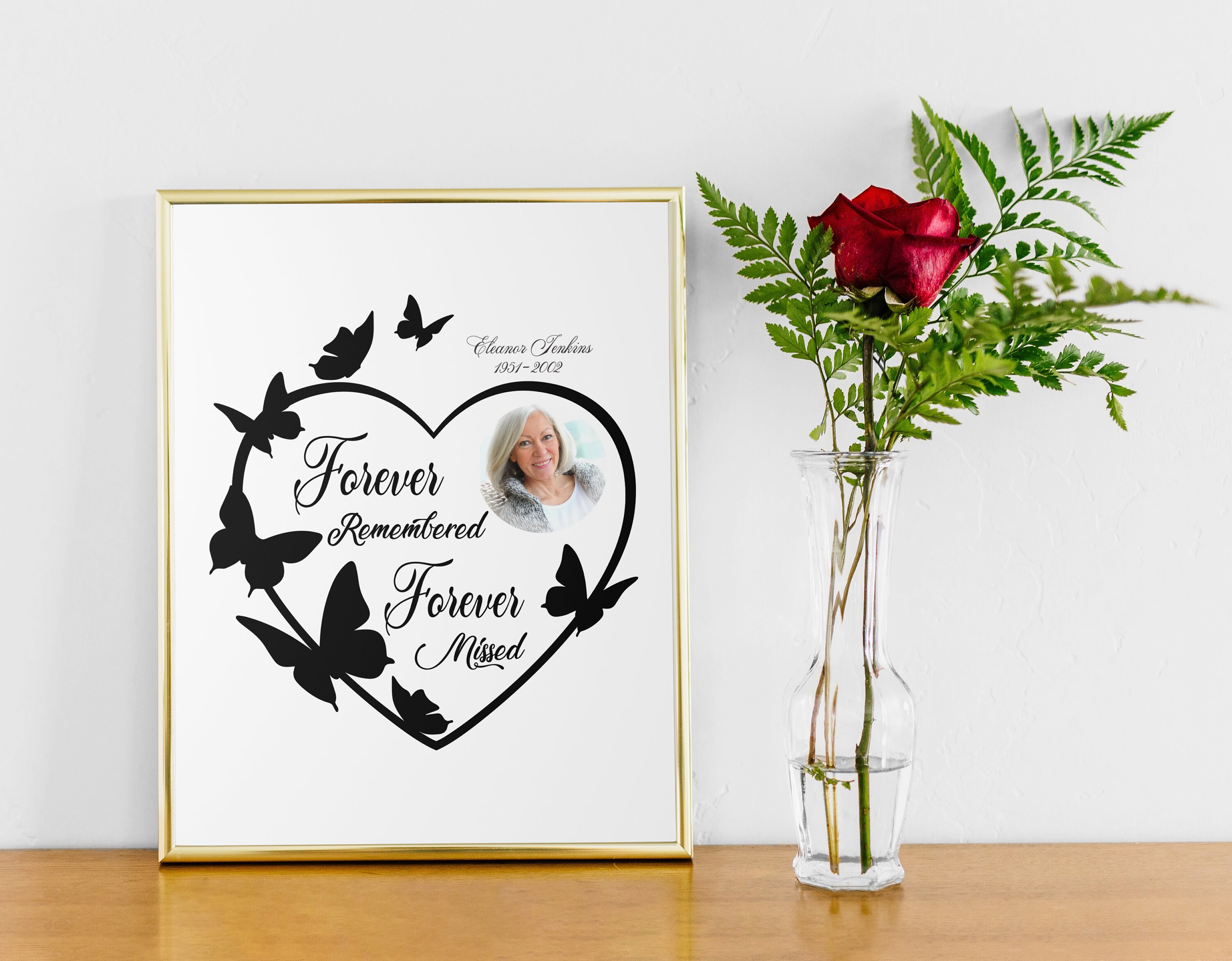 Forever Memorial SVG, in Loving Memory SVG File, Flying Butterflies ...