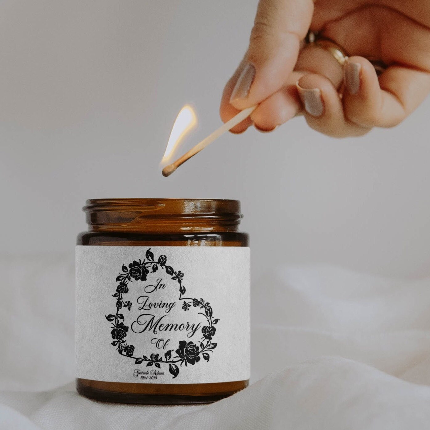 In Loving Memory Rose Flower SVG Files, Memorial Quote SVG, Death ...