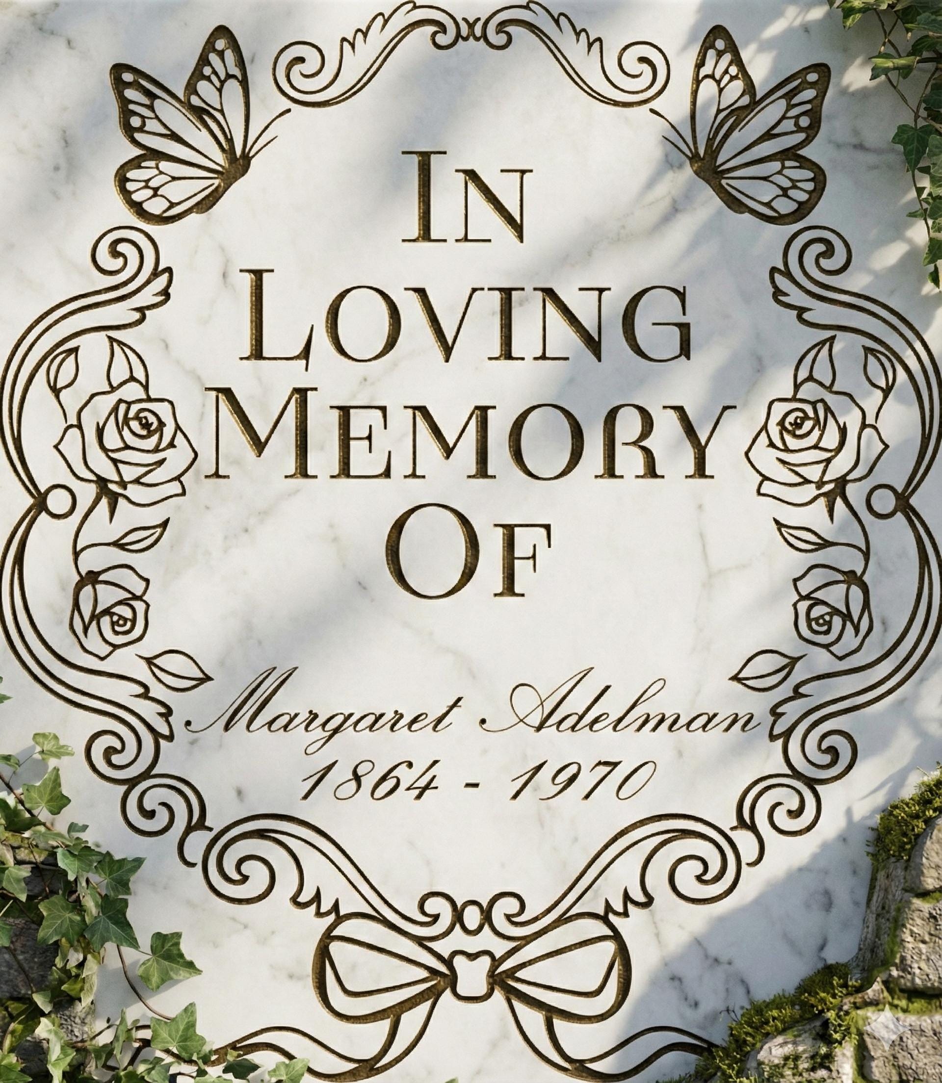 In Loving Memory SVG Frame, Memorial Floral Wreath Design, Personalized ...