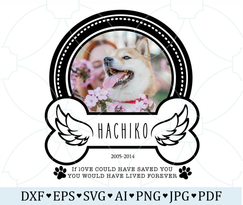 Memorial for Dog SVG PNG, Dog Photo Frame, Dog in Loving Memory, Dog ...