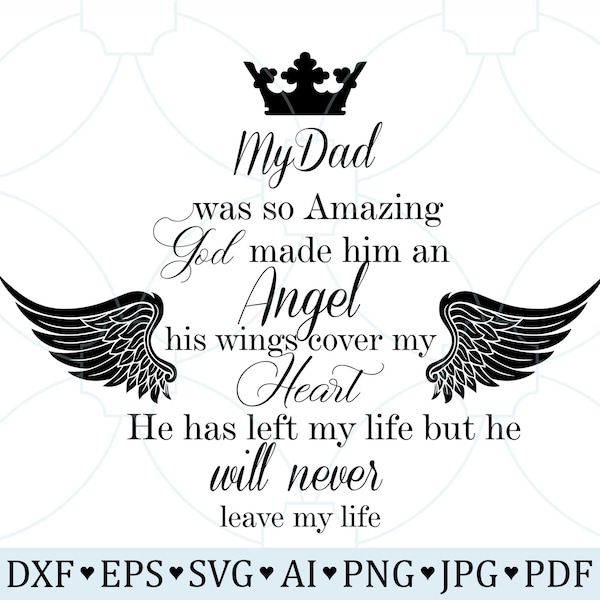 Dad Memorial Svg - Etsy