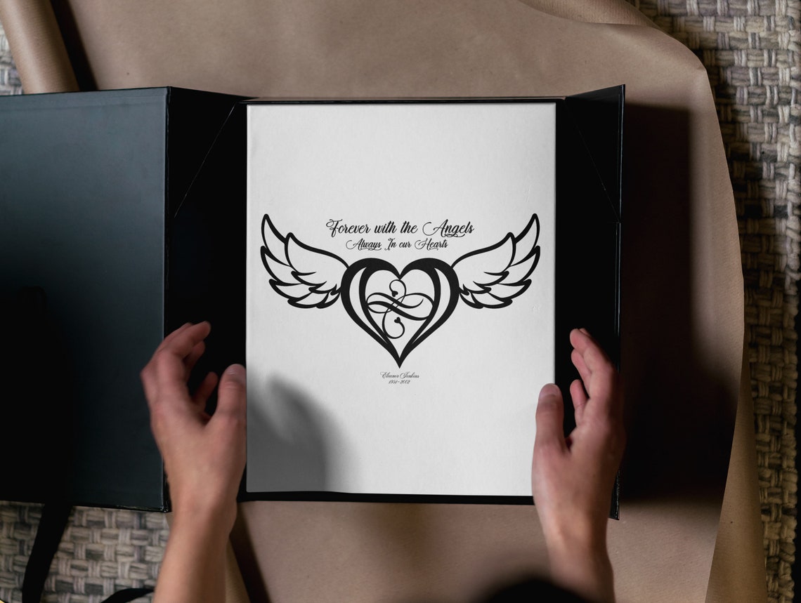 Forever in Our Hearts Memorial Svg, in Loving Memory SVG, Heart With ...