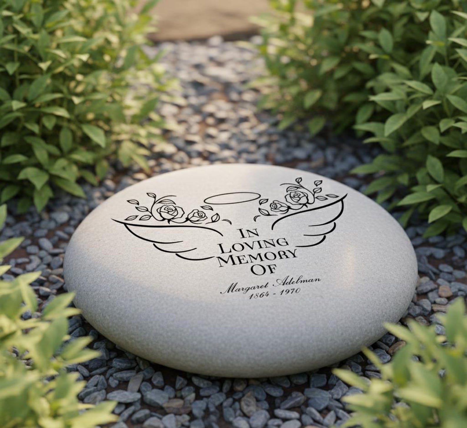 In Loving Memory SVG | Angel Wings With Halo and Roses Cut File ...