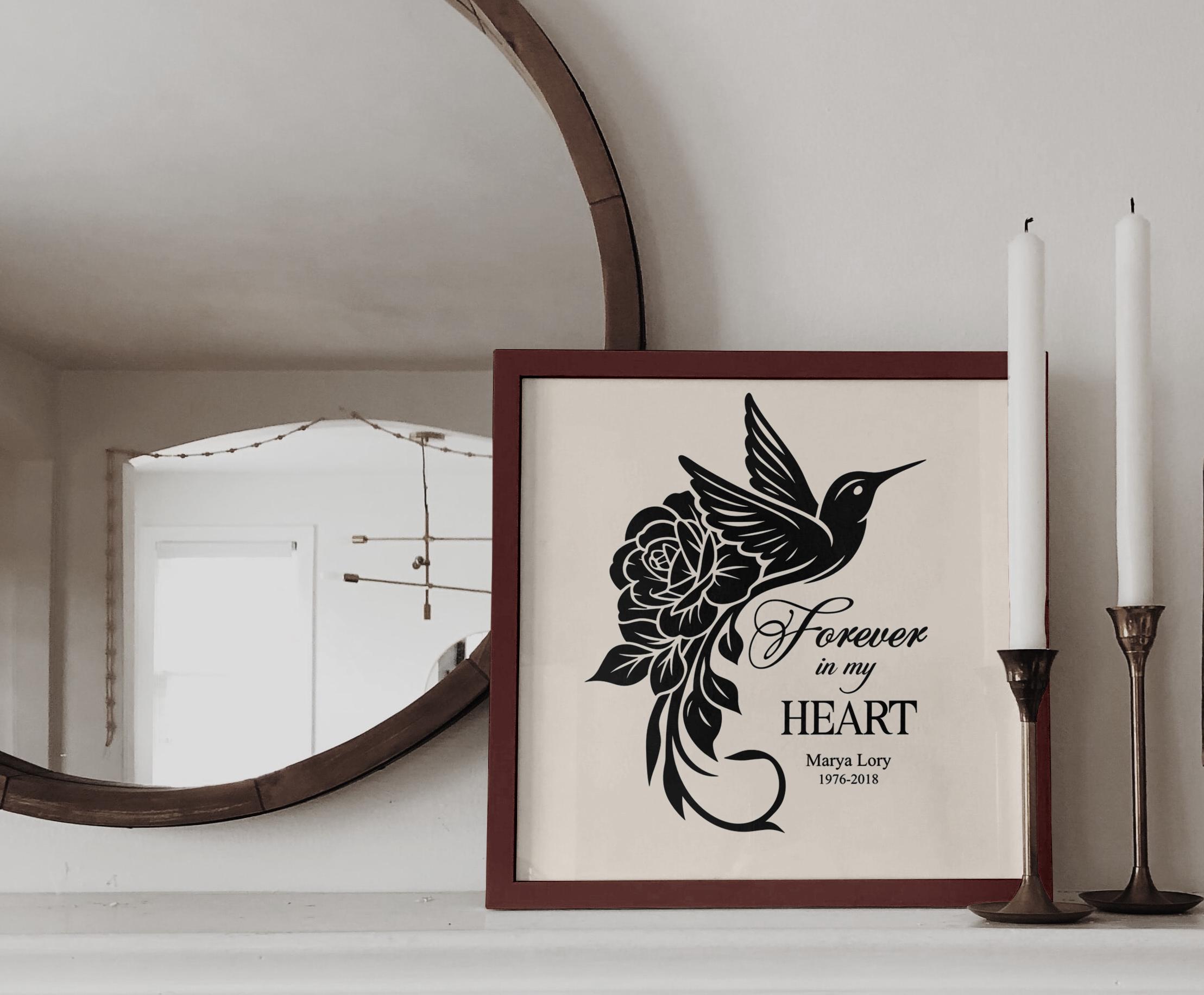 In Loving Memory Flying Bird Flower Svg, Memorial Svg Png, in Loving ...