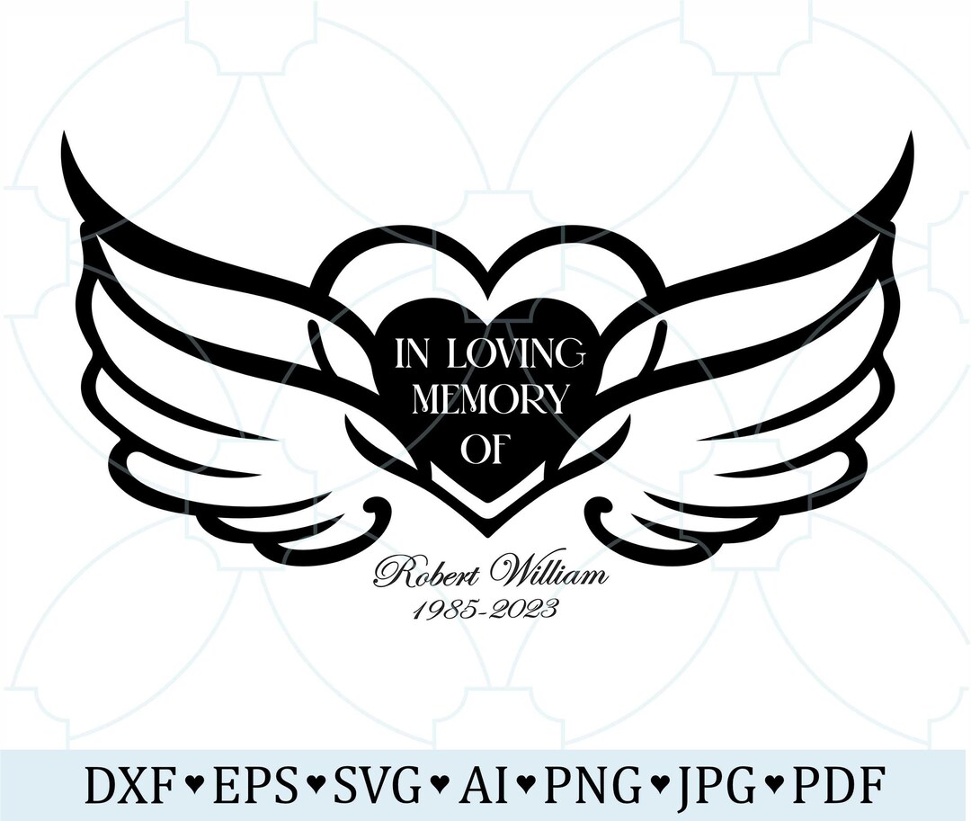 In Loving Memory Svg Files, Butterfly Memorial Heart Svg Cute, Memorial ...