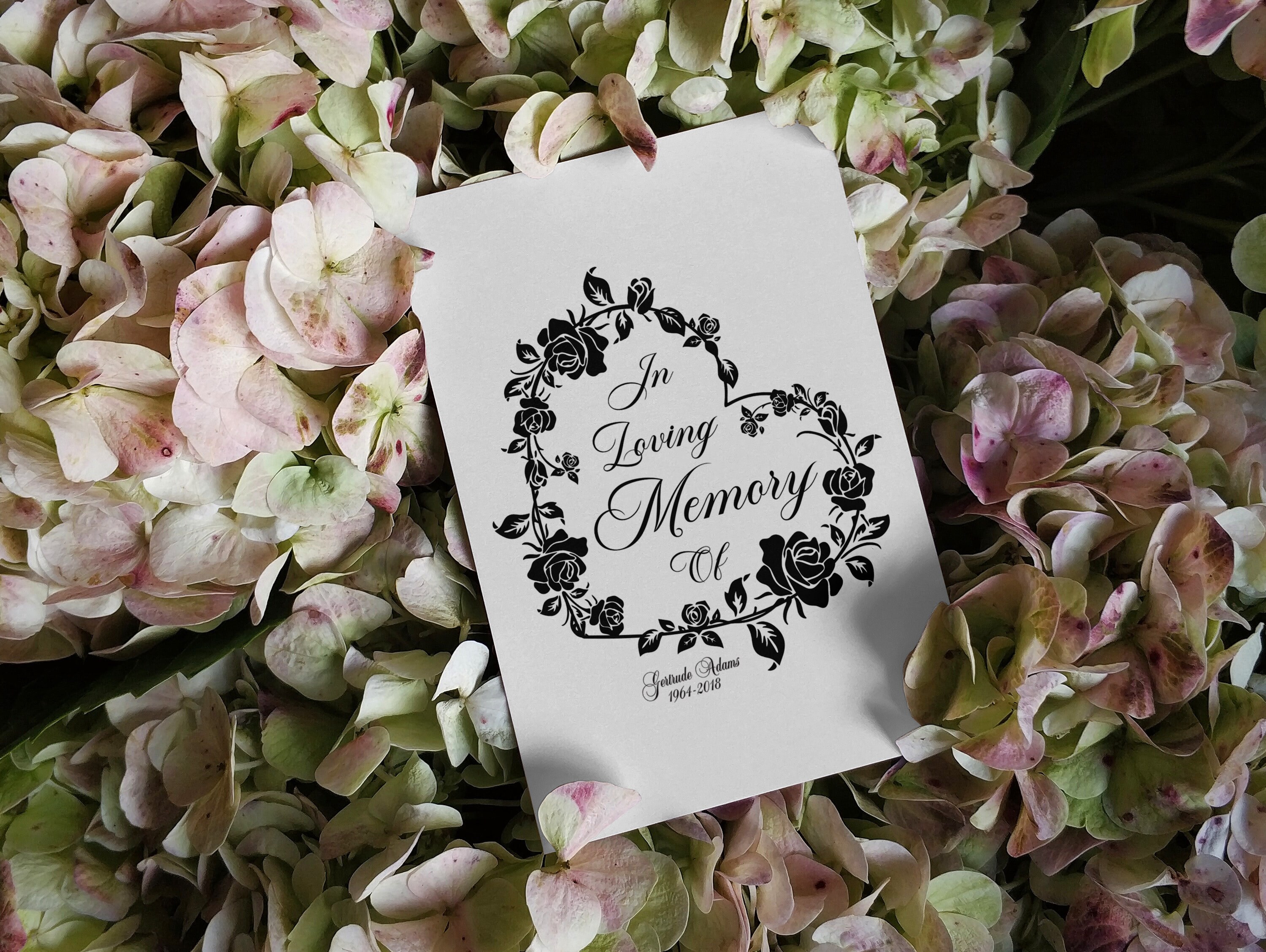 In Loving Memory Rose Flower SVG Files, Memorial Quote SVG, Death ...