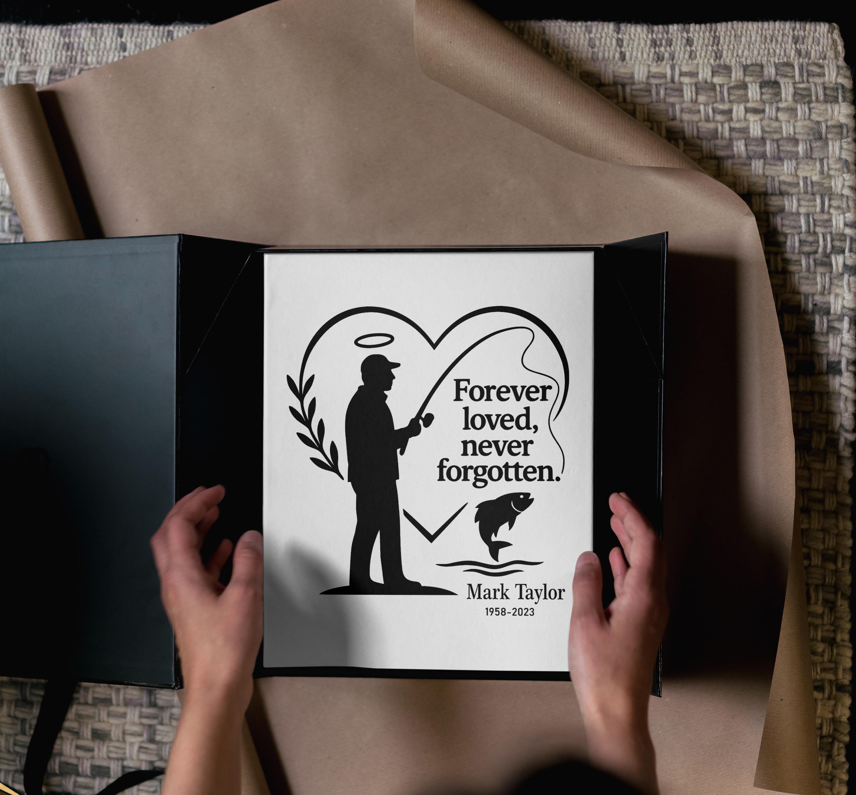 In Loving Memory Personalized Fisherman Remembrance SVG, Memorial ...
