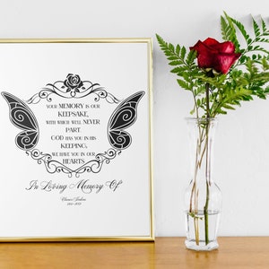 Memorial Butterfly Wings SVG: Remembrance Design (digital Files) - Etsy