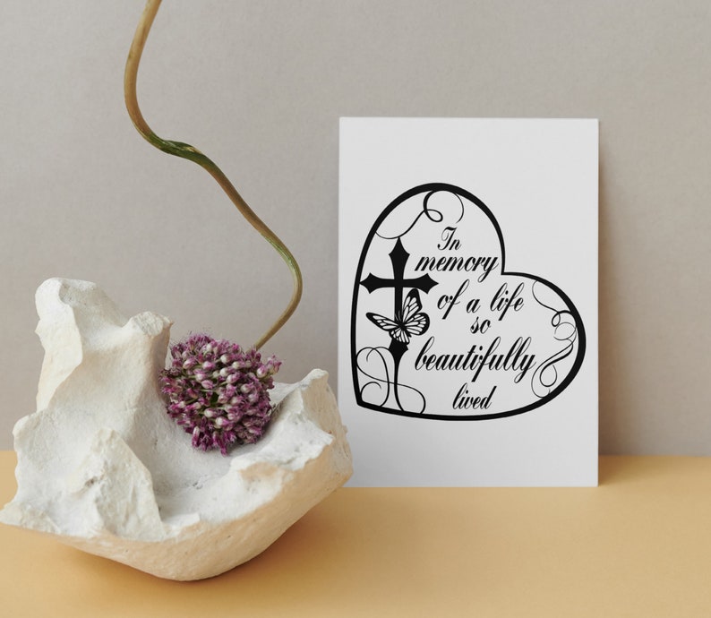 In Memory of A Life so Beautifully Lived SVG | Christian Memorial Quote ...