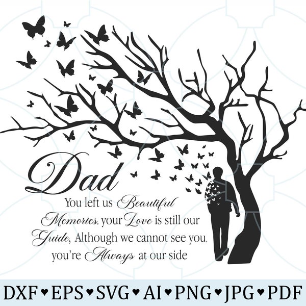Dad Memorial Svg - Etsy