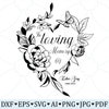 In Loving Memory SVG, in Memory of Svg, Heart With Angel Wings Memorial ...