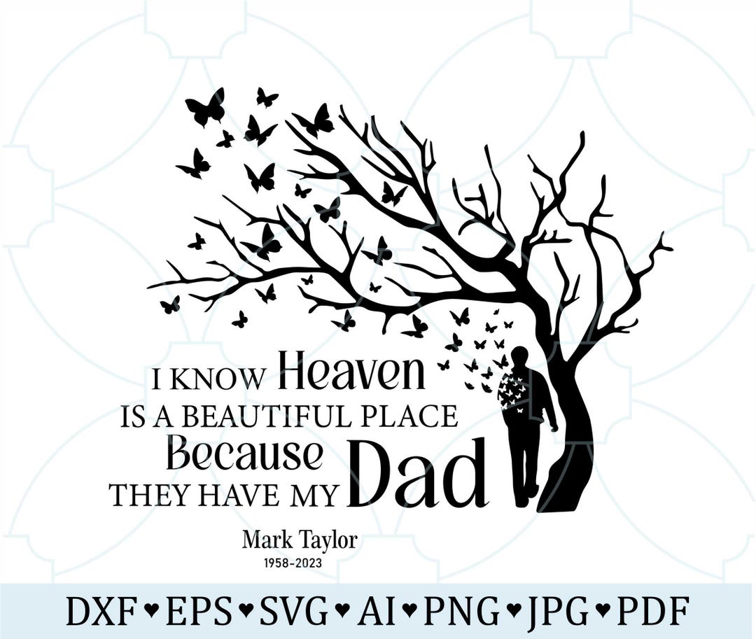 Dad in Heaven Memorial Tree of Life Loving Memory and Flying ...