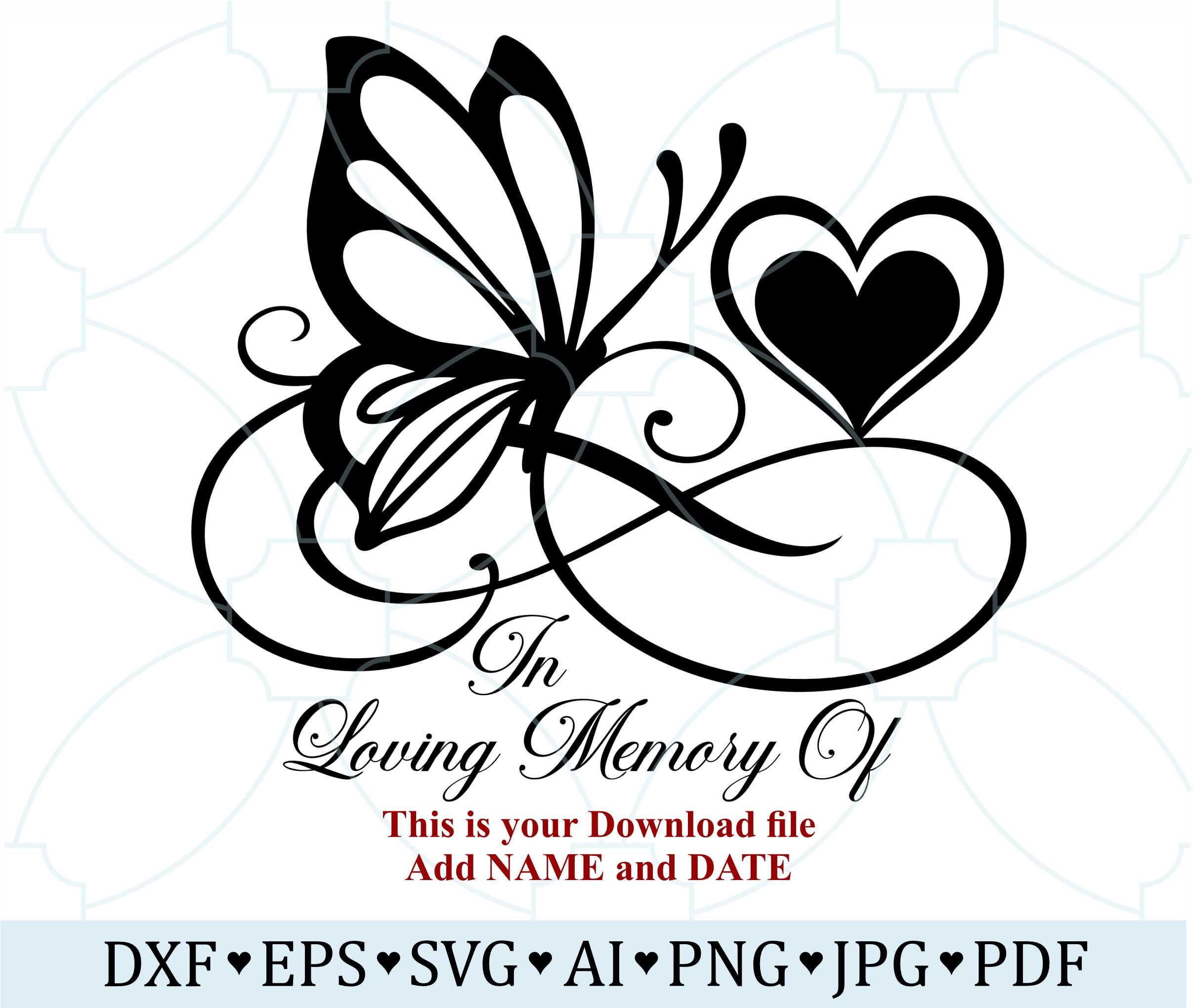 In Loving Memory SVG | Butterfly Infinity Memorial Design | Forever ...