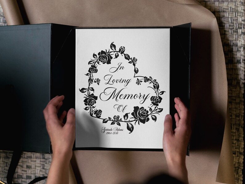 In Loving Memory Rose Flower SVG Files, Memorial Quote SVG, Death ...